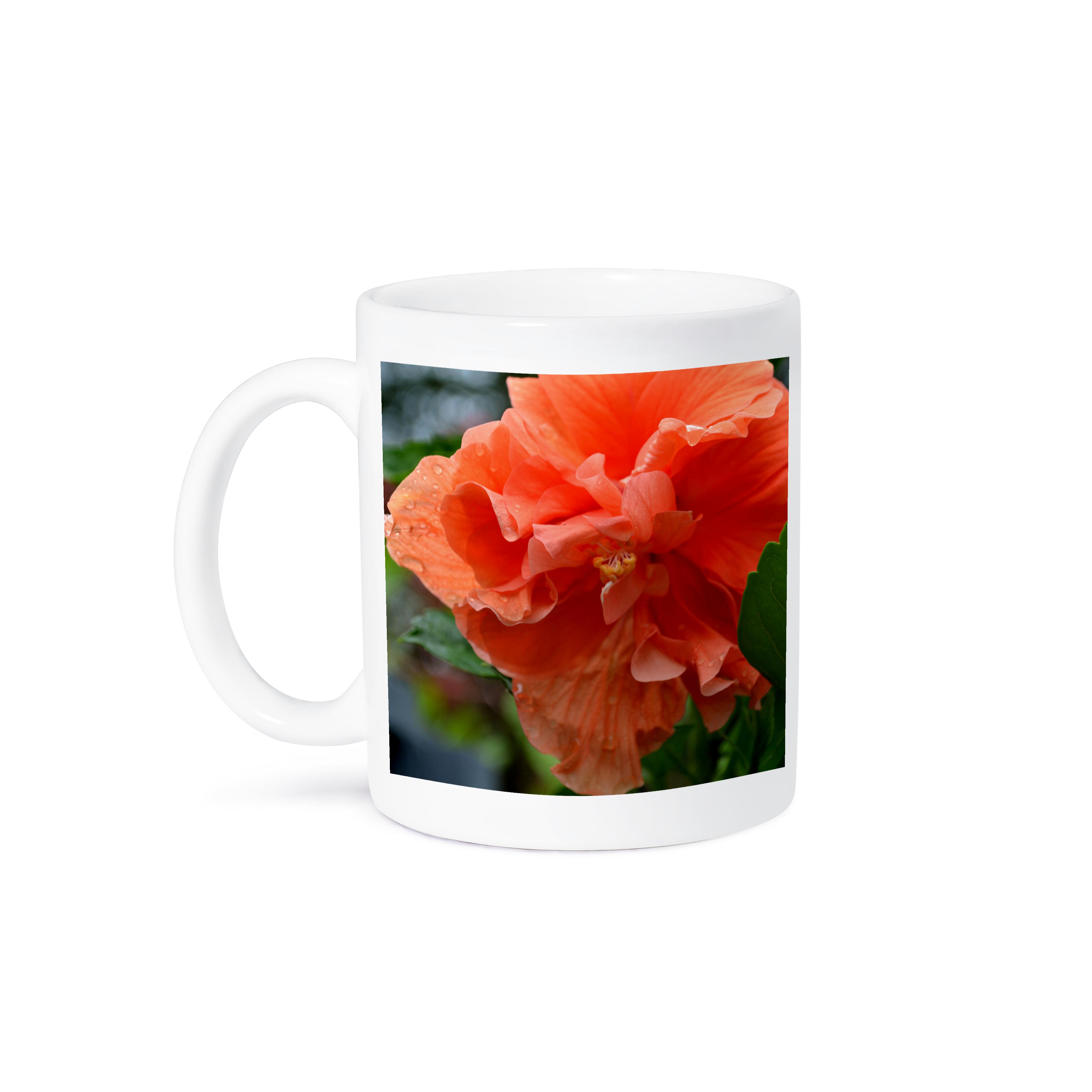A Beautiful Peach Colored Fancy Hibiscus, 11oz Mug - Walmart.com