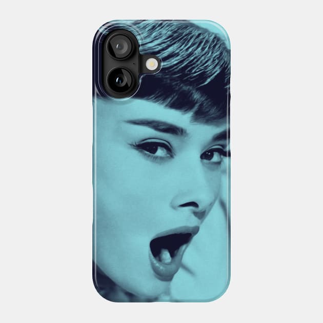 A Beautiful Portrait of a Classic Film Actress in Blue for iPhone 11 ...