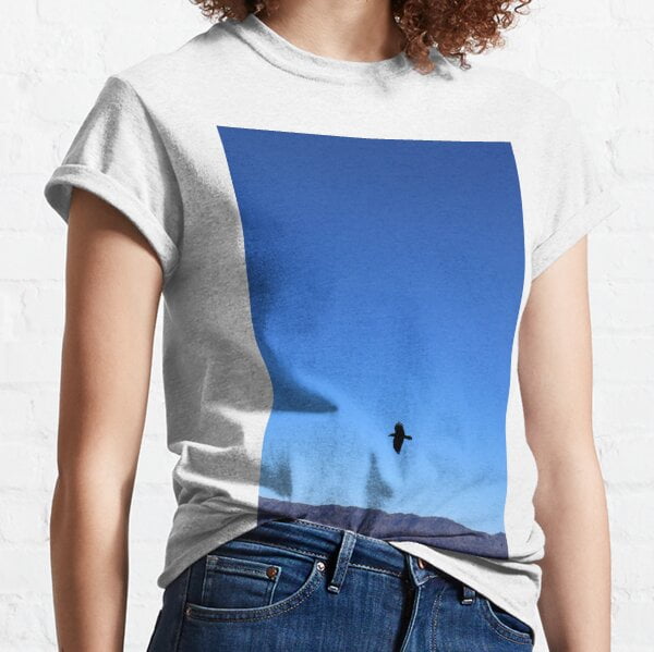A Beautiful View Of A Bird Flying In The Blue Sky Classic T-shirt ...