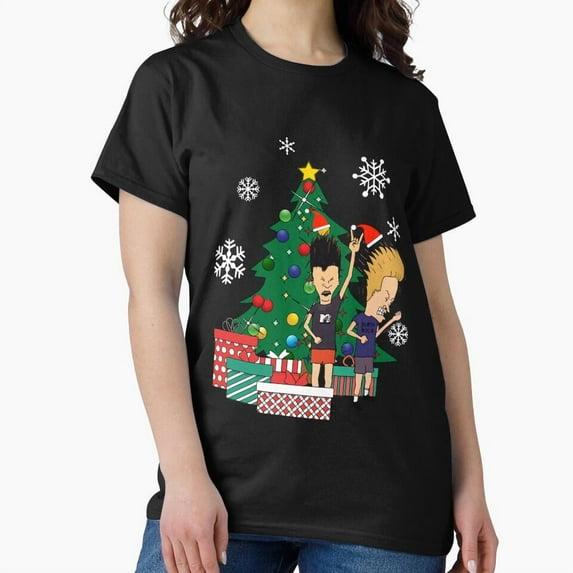 A Beavis And A Butthead Next To A Christmas Tree A Funny Holiday H10140 ...