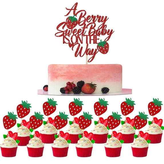 A Berry Sweet Baby is on the Way Cake Topper, Sweet One Cake Topper ...