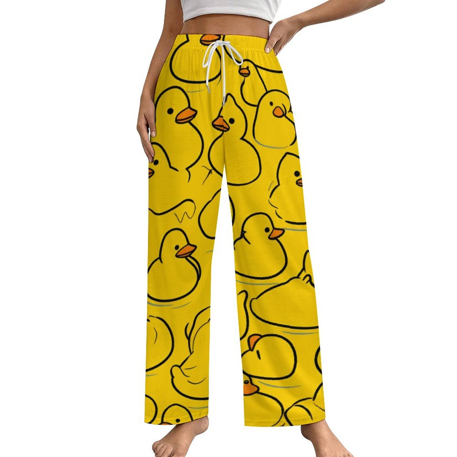 A Big Bunch of Yellow Rubber Ducks-1 Pajamas For Women Loose Retro ...