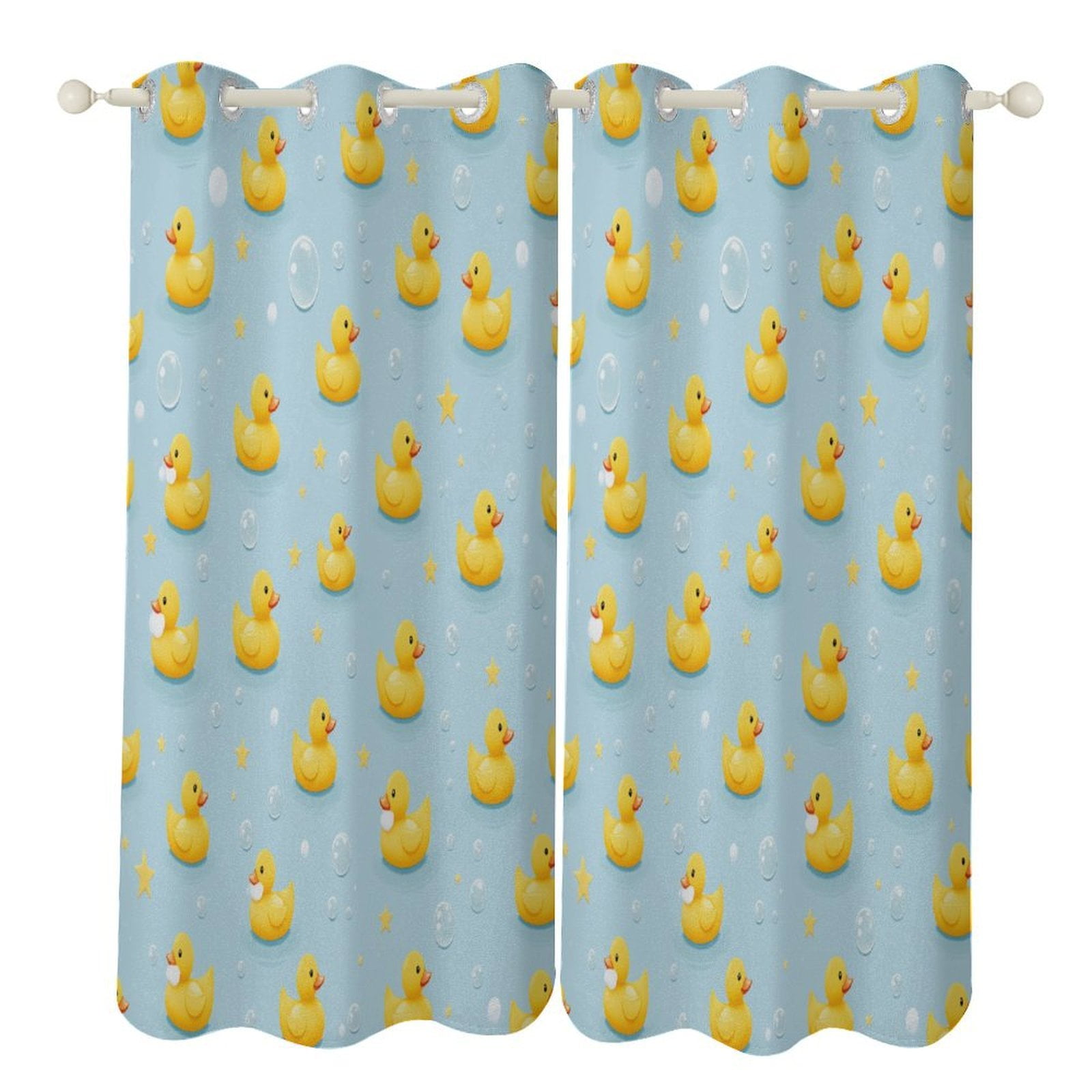 A Big Bunch of Yellow Rubber Ducks Blackout Curtain 3d Printed Window ...