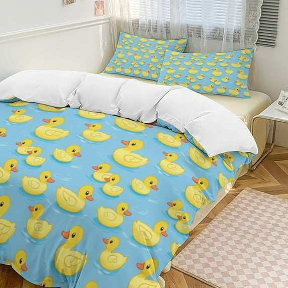 A Big Bunch of Yellow Rubber Ducks Set Duvet Cover Bedding Set Duvet Cover Polyester Quilt Cover ...