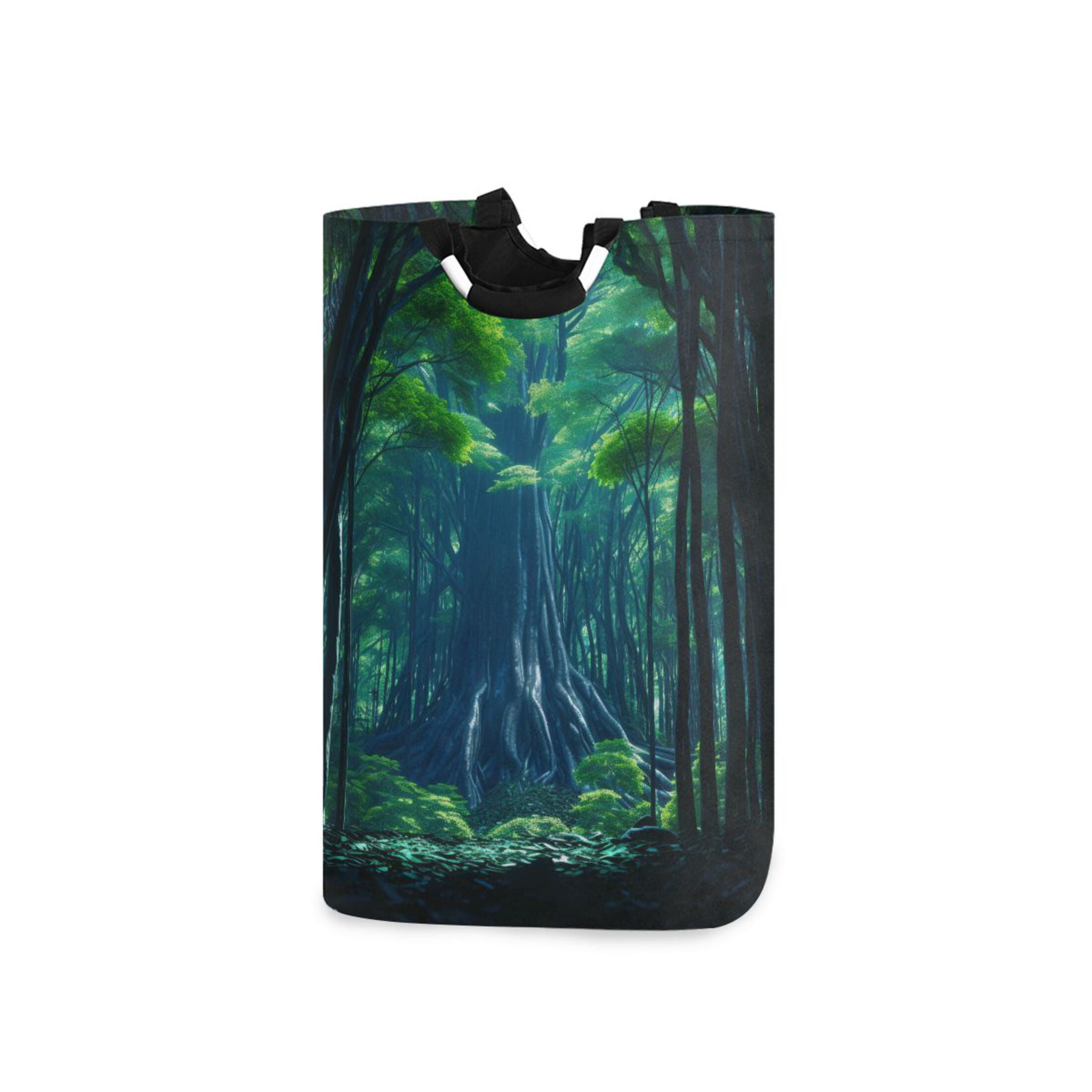 A Big Tree in An Old Forest Laundry Basket with Handles 50L Collapsible ...