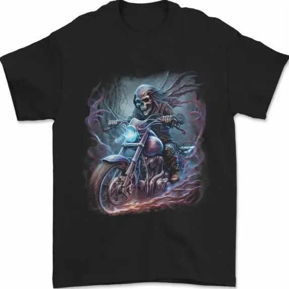 A Biker Skeleton On A Motorcycle T-Shirt - Walmart.com