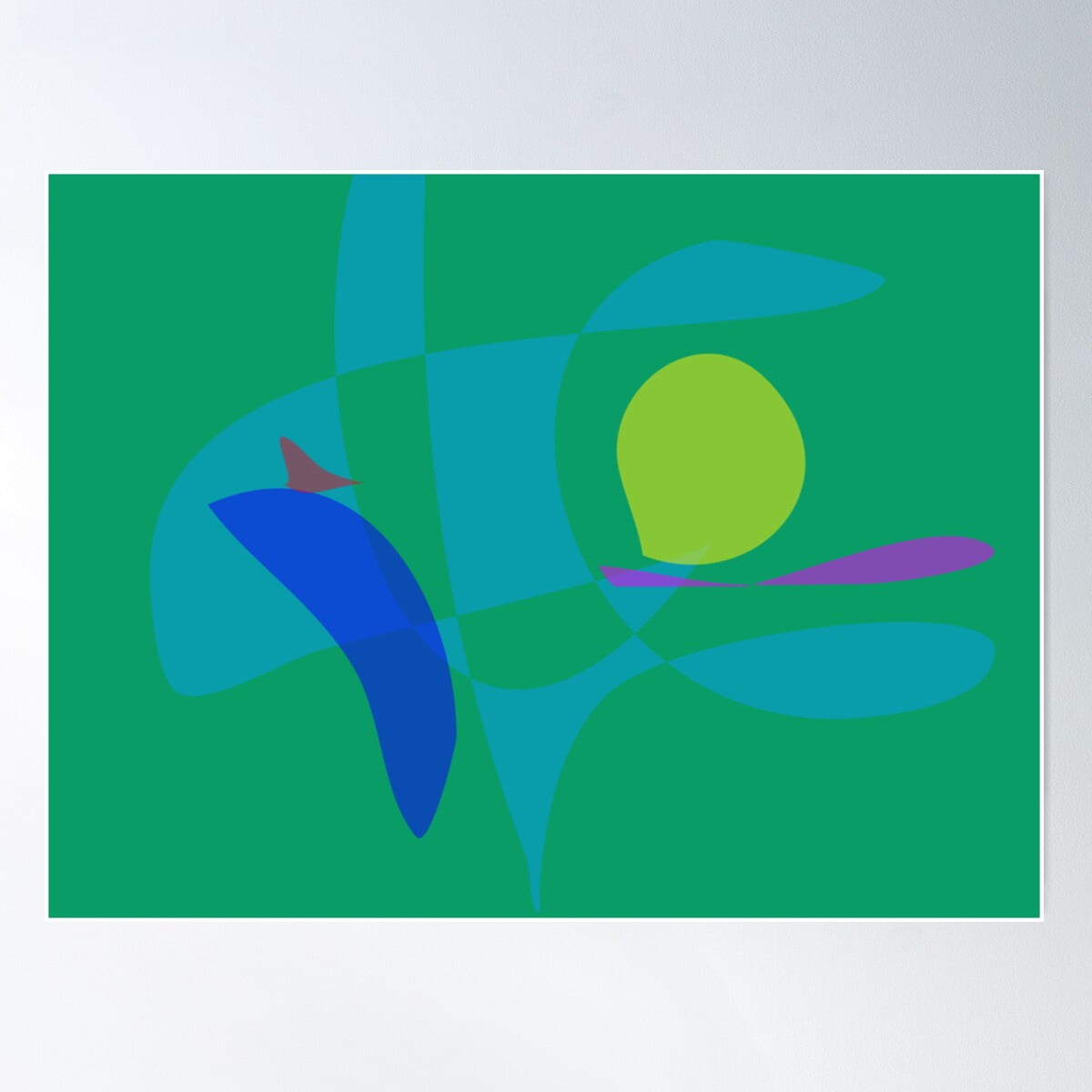 A Bird Singing On A Big Tree Poster Wall Art, Modern Wall Decor For ...