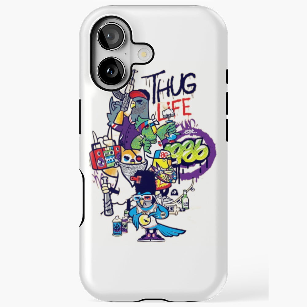 A Bird With Thug Life Art Protective Case for iPhone 11 12 13 14 15 16 ...