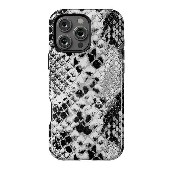 A Black And Grey Grungy Snake Skin Pattern Themed Tough Case for iPhone ...