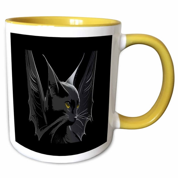 3drose, a Black Bat Cat with Large Pointy Ears and Wing in a Gothic ...