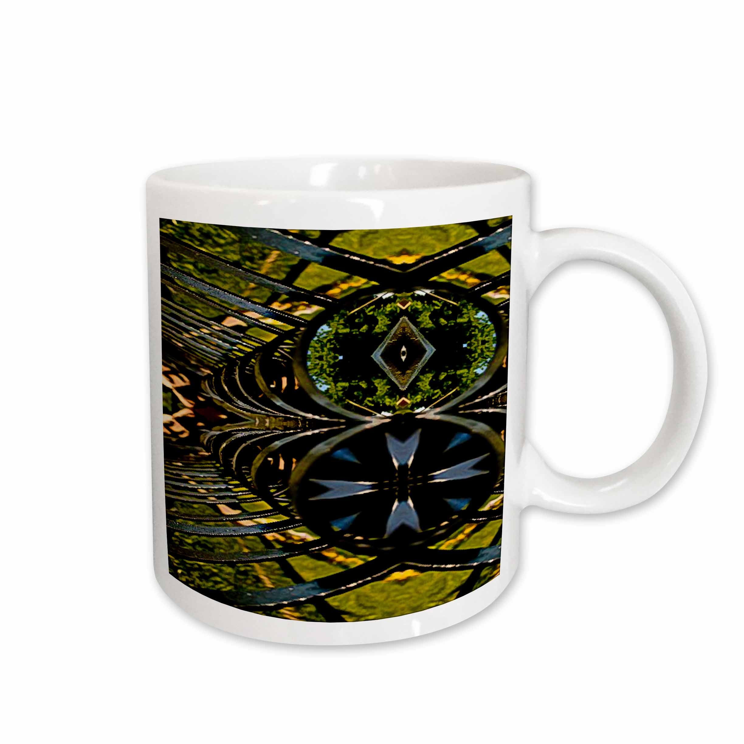 3drose, a Black Rod Iron Fence Made into Shapes with a Green Grass ...