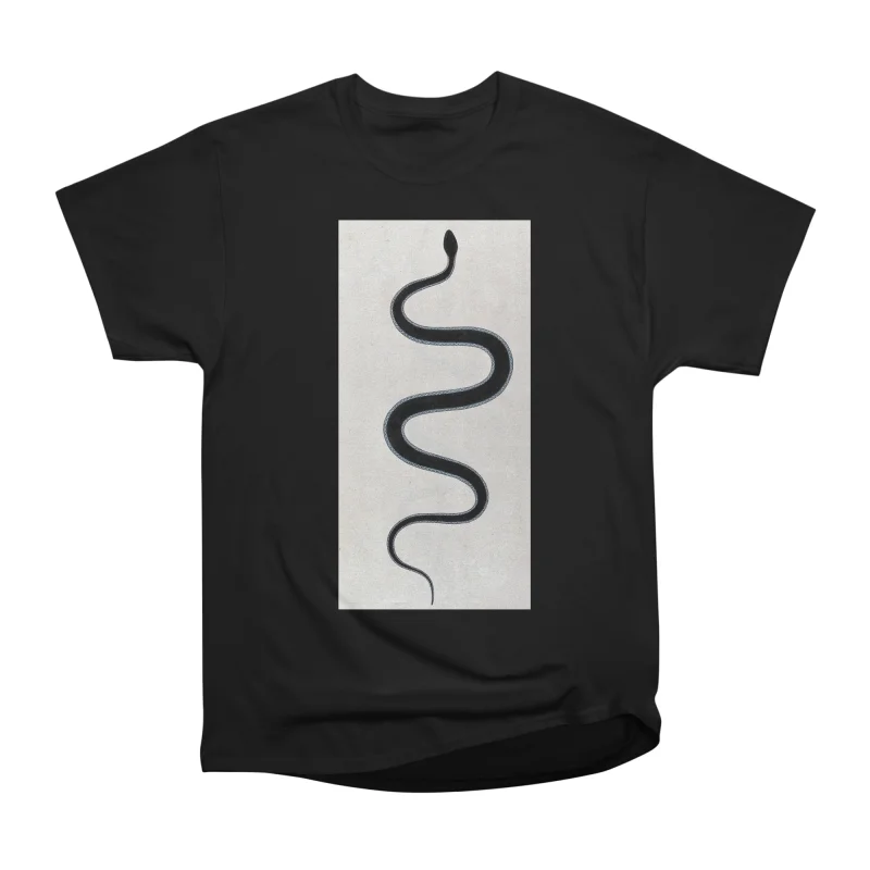 A Black Snake with Bands of Blue and White Watercolor T-Shirt Tee Gift ...