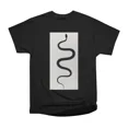 A Black Snake with Bands of Blue and White Watercolor T-Shirt Tee Gift ...