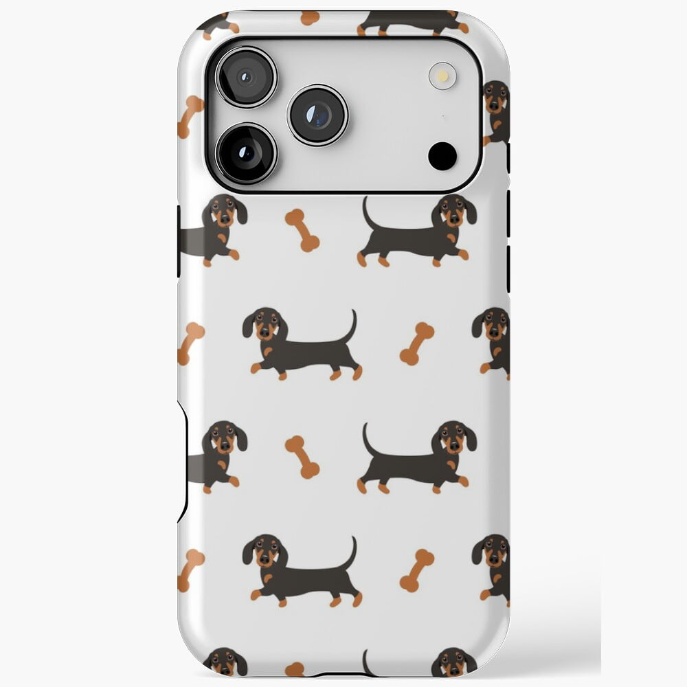 A Black and Tan Dachshund Sausage Dog Themed iPhone 11 through 17 Pro ...