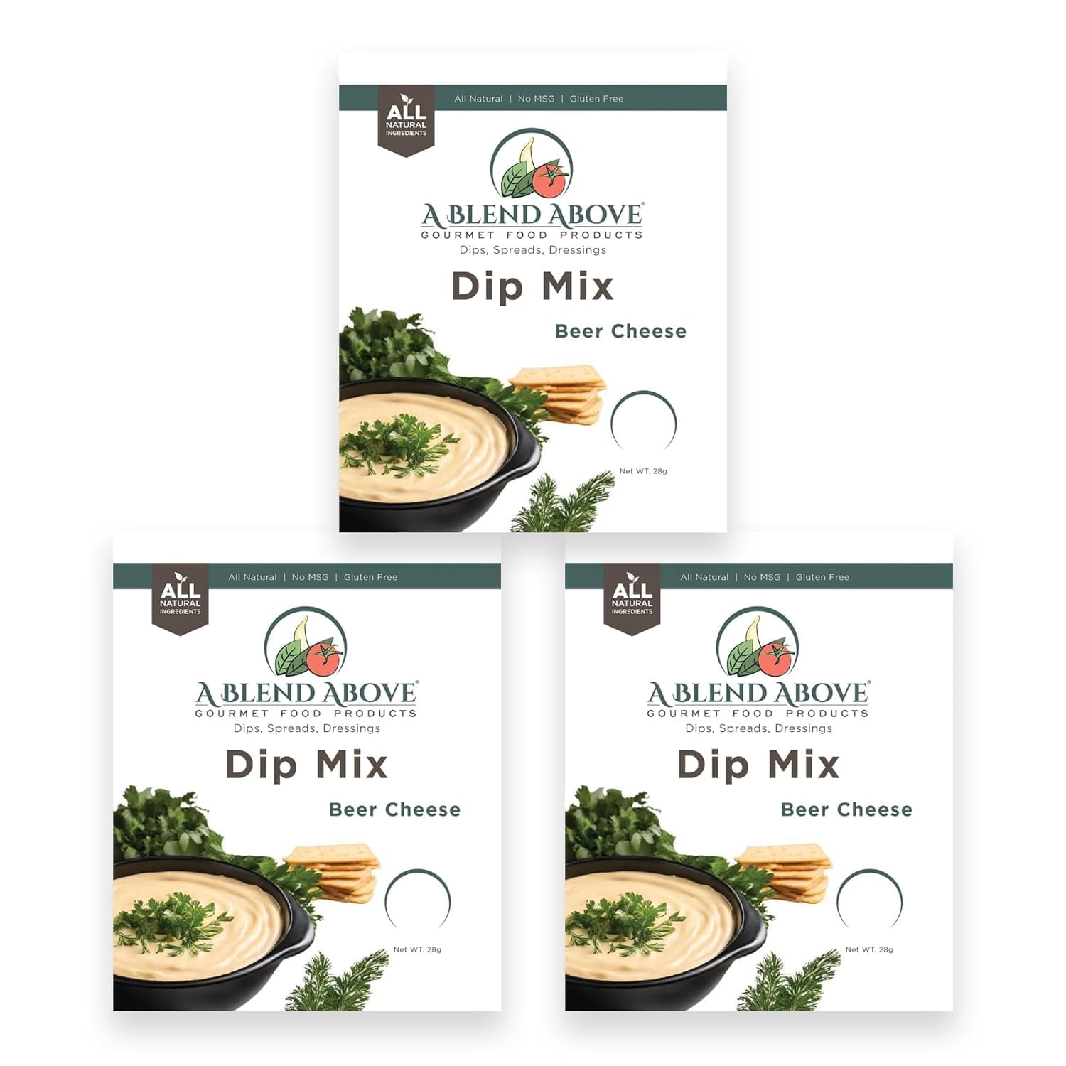 A Blend Above, Gluten-Free Beer Cheese Dip Mix, 3oz 3pk, All-Natural ...