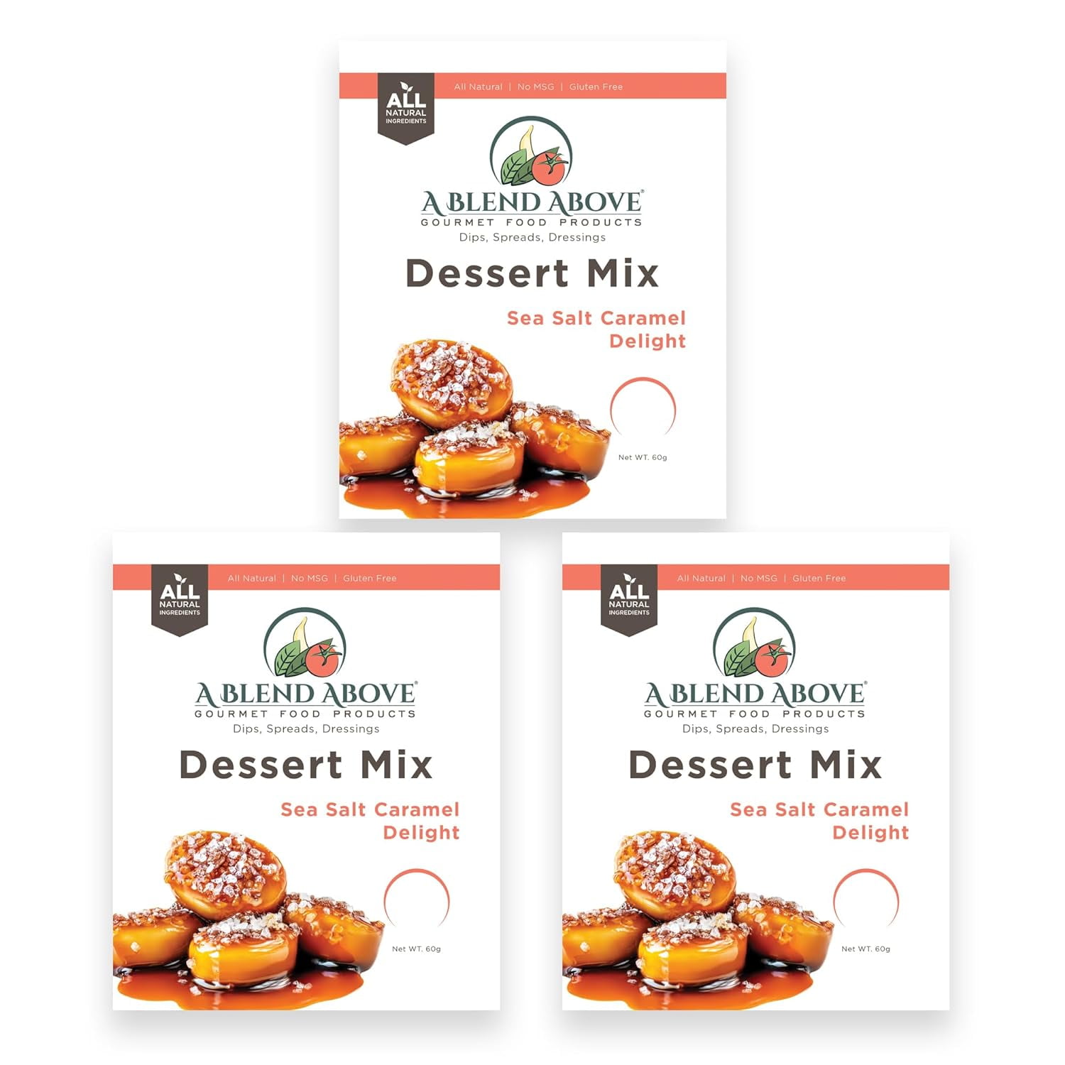A Blend Above Gluten-Free Sea Salt Caramel No-Bake Dessert Mix, 3 Pack ...