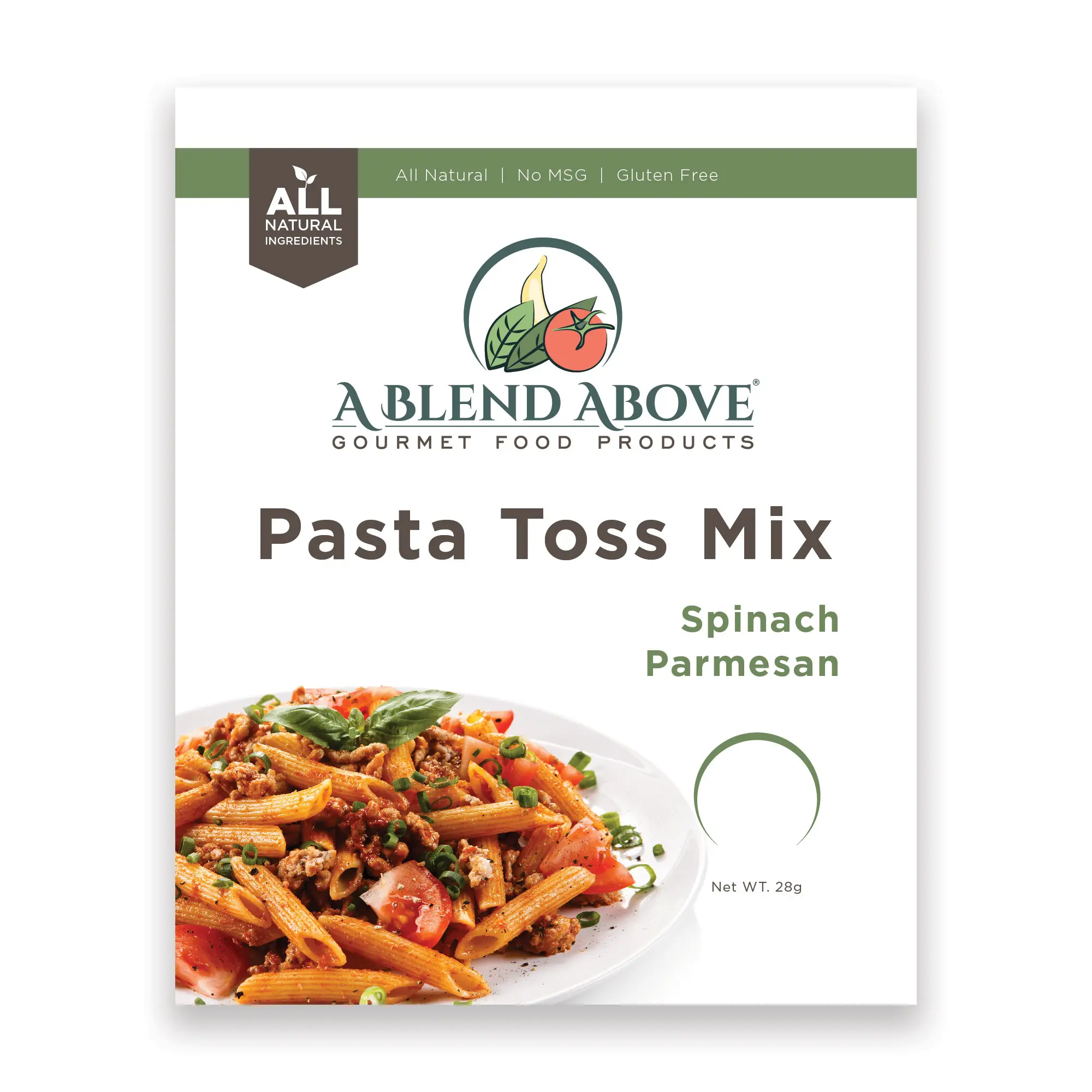 A Blend Above Spinach Parmesan Pasta Toss Mix, 3 Pack, 1 oz, Gluten ...