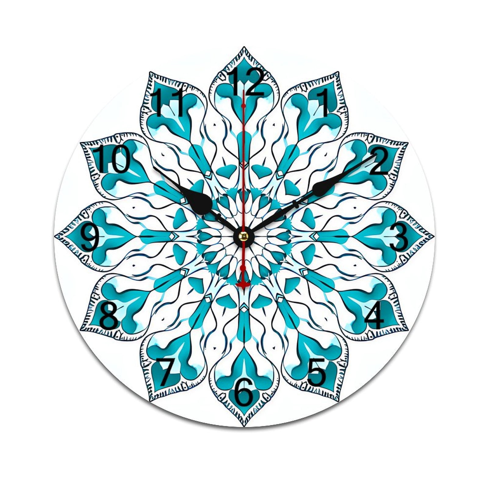 A Blue And White Mandala Design on A White Background_01 Word Saying ...