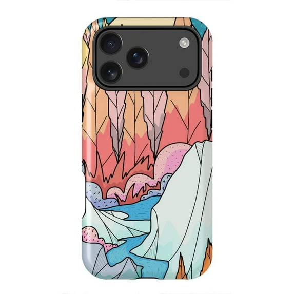 A Blue Autumn Stream Scenic River Landscape iPhone Case for iPhone 17 ...