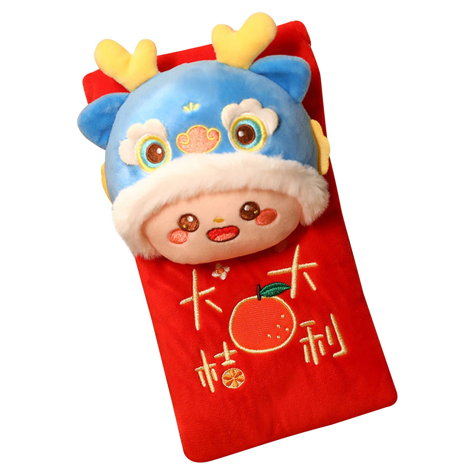 A Blue Dragon Plush Red Envelope Bag For Chinese New Year Stuffed Toy ...