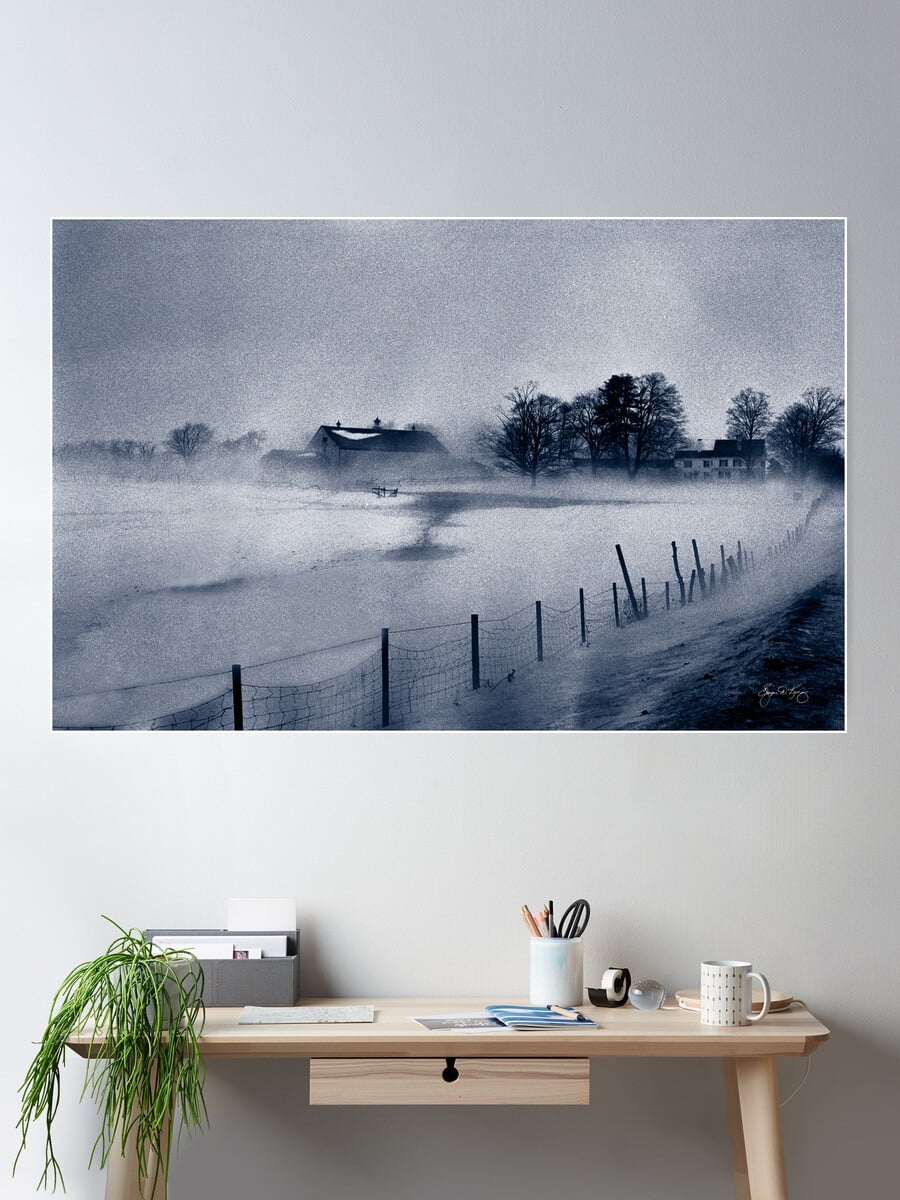 A Blue Fog Poster Wall Art, Modern Wall Decor For Living Room Bedroom, 24x36 UNFRAMED - Walmart.com