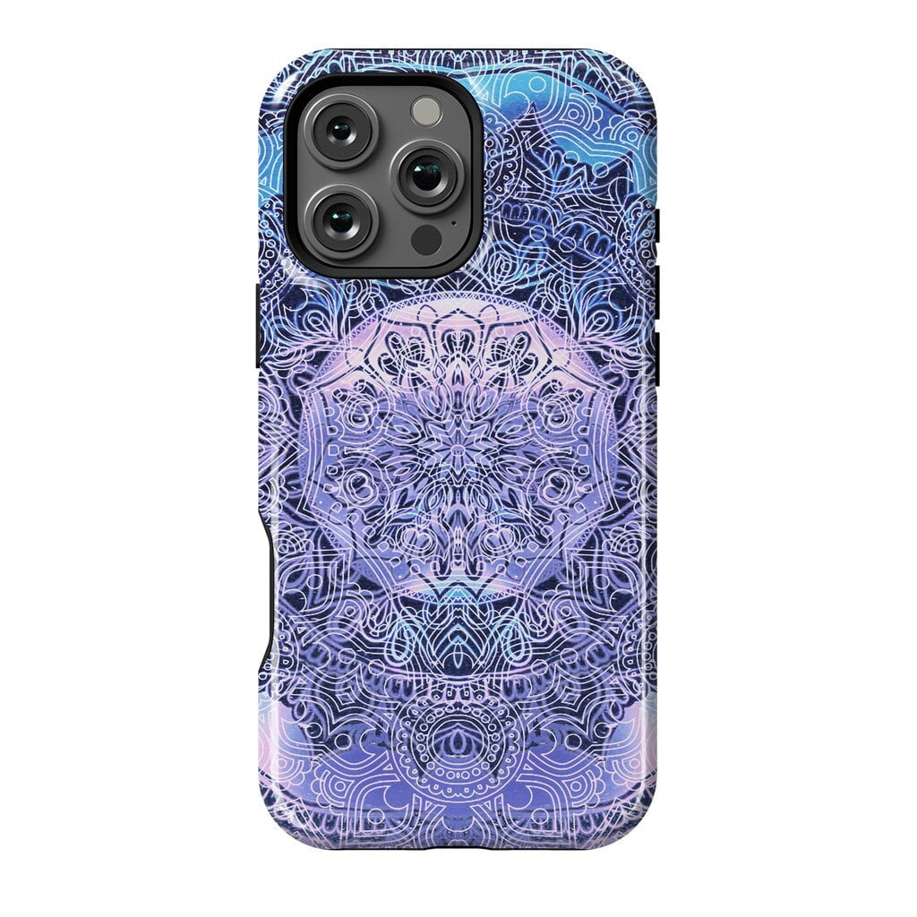 A Blue Purple Gradient Mandala Themed Spiritual Tough Case for iPhone ...