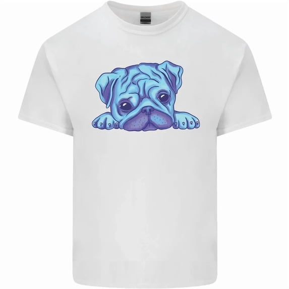 A Blue Watercolour Pug T-Shirt - Walmart.com