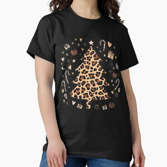 A Bohemian Leopard Christmas Tree A Funny Holiday Animal Print Art ...
