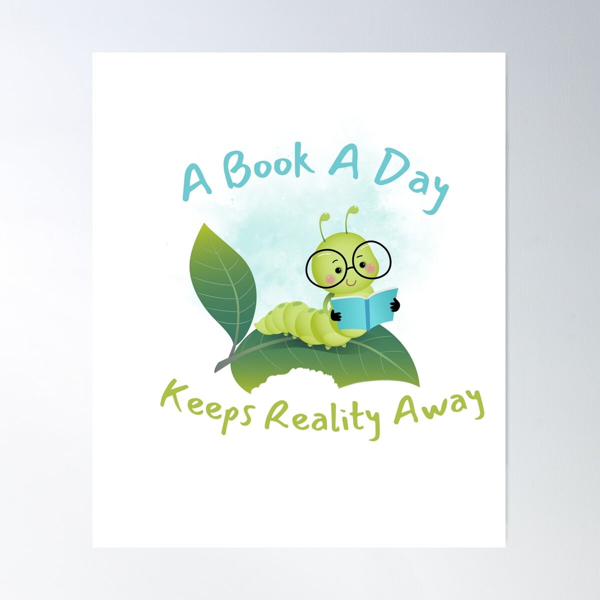 A Book A Day Keeps Reality Away Poster Wall Art, Modern Wall Decor For ...