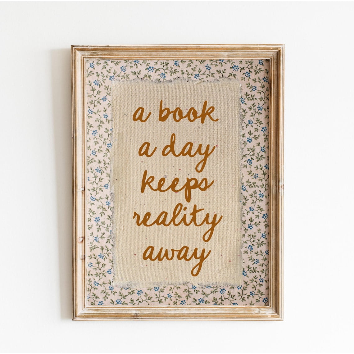 A Book A Day Keeps Reality Away Print Bookish Decor Reading Room ...