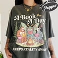 A Book A Day Keeps Reality Away Shirt Funny Book Addict Tshirt Cryptid ...