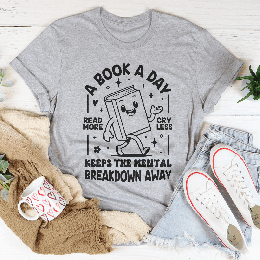 A Book A Day Tee Black Heather S Peachy Sunday T-Shirt - Walmart.com