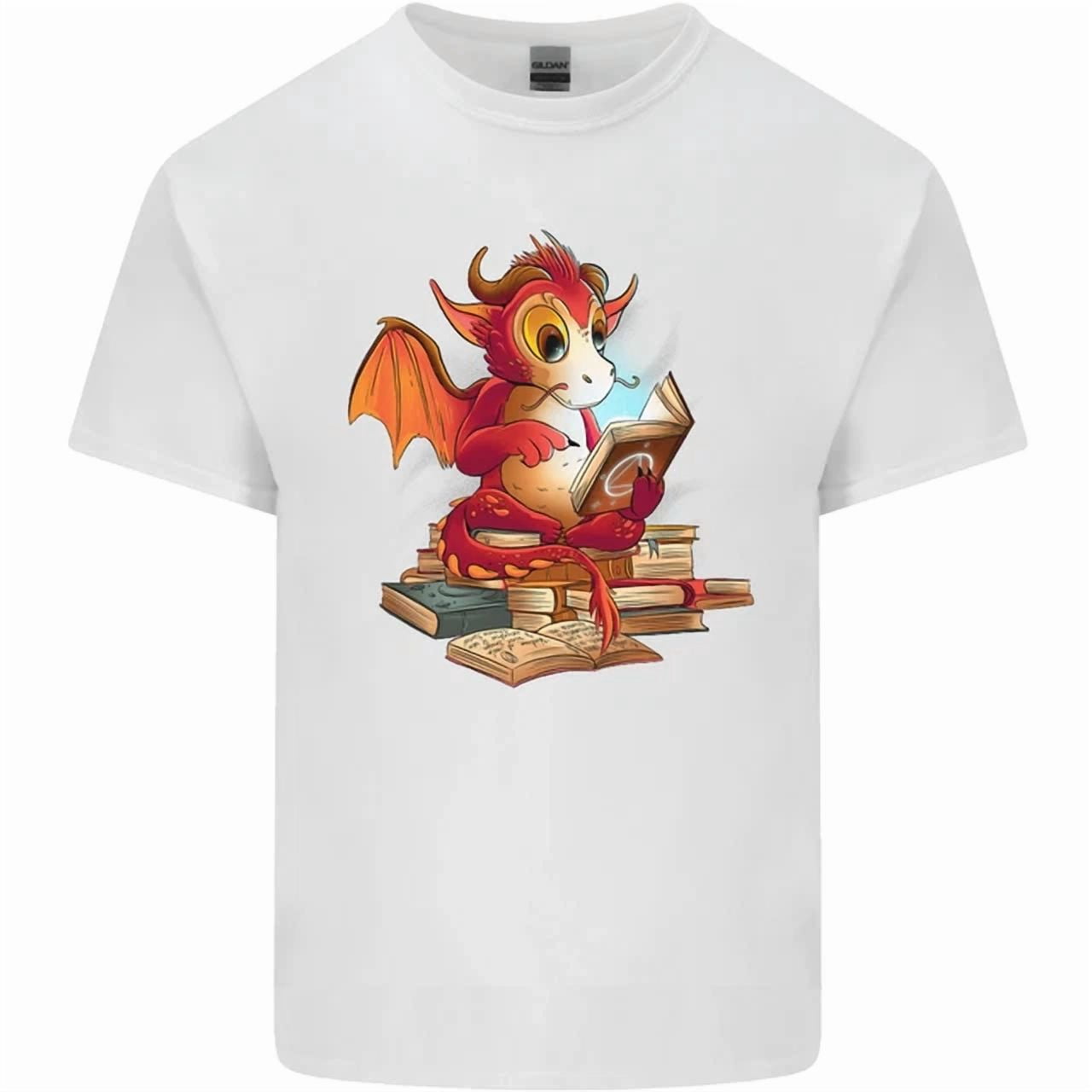 A Book Reading Dragon Bookworm Fantasy T-Shirt - Walmart.com