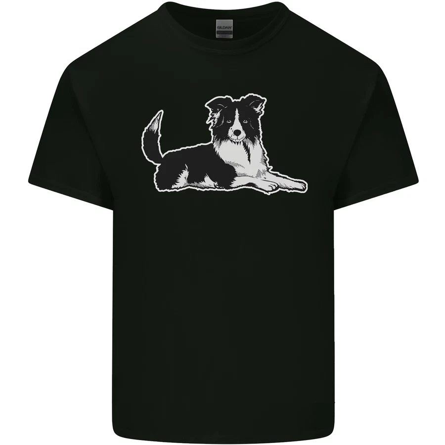 A Border Collie Dog Cute Herding Pet Lover Portrait Graphic Cotton ...