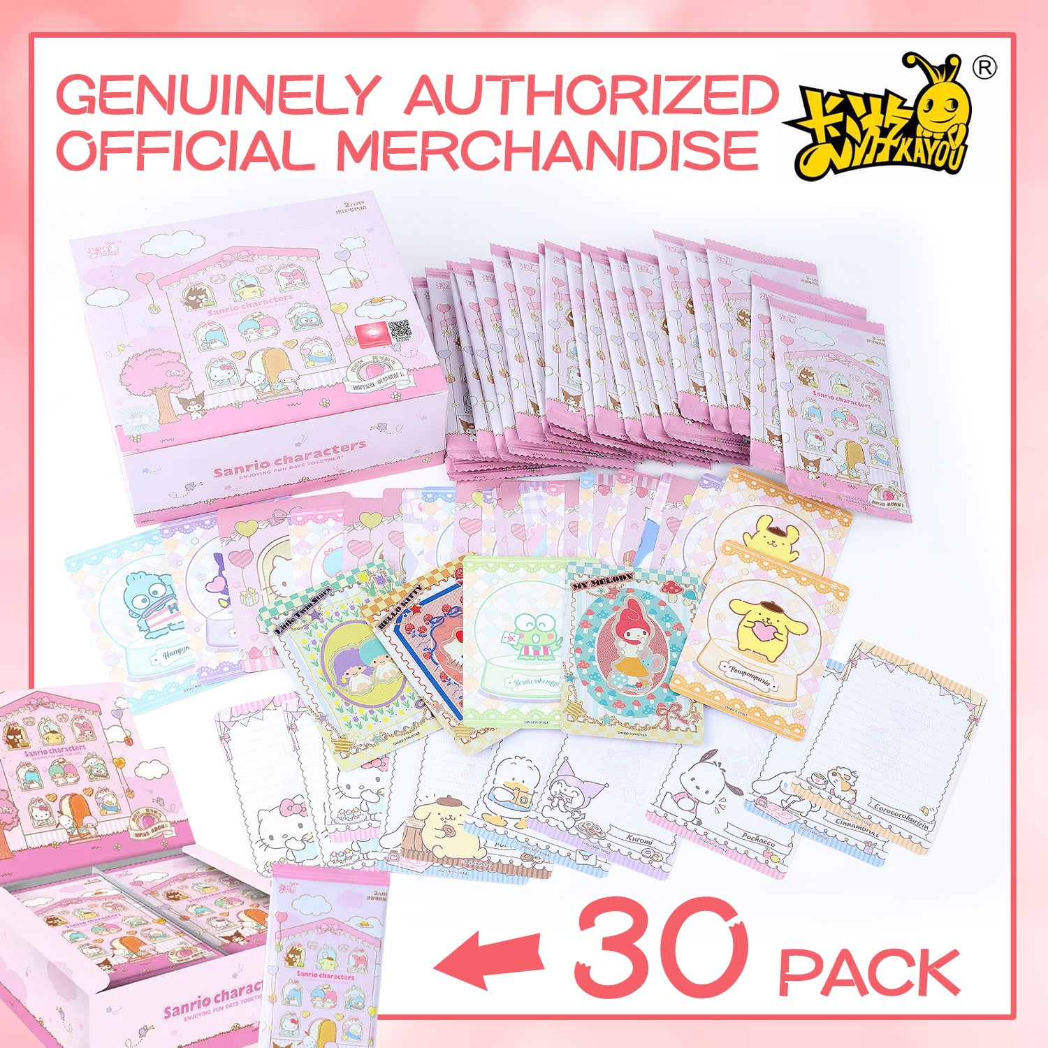 A Box of Official Authentic Sanrio 30 Cards for My Melody,Hello Kitty ...