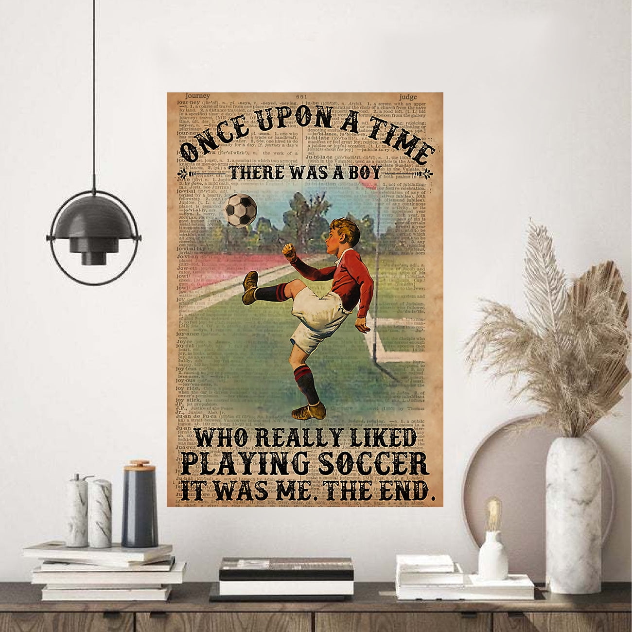 A Boy Who Really Liked Playing Soccer Poster 11 x 17 Inch Poster ...