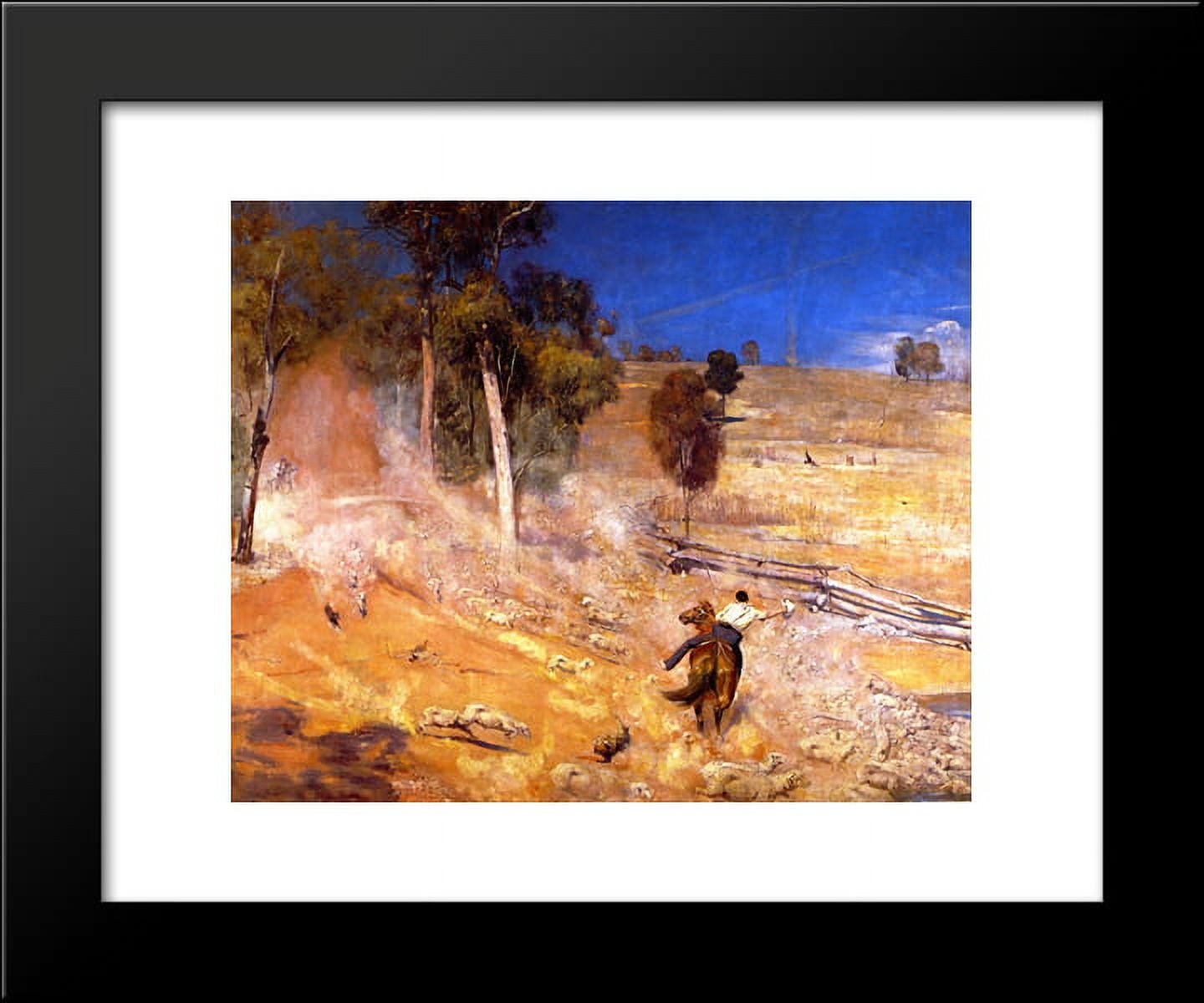 A Break Away! 20x24 Framed Art Print by Tom Roberts - Walmart.com