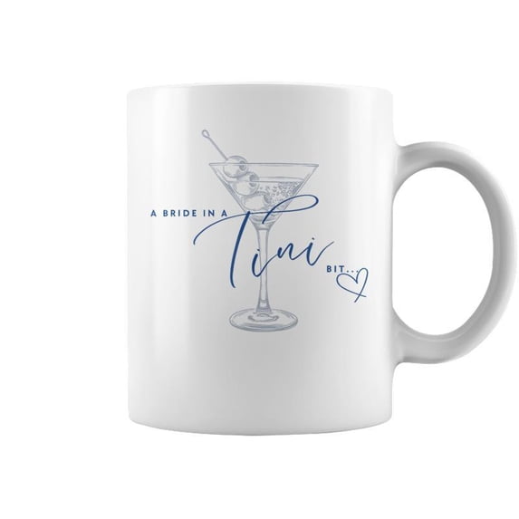 A Bride In A Tiny Bit Martini Bride Bachelorette Party Coffee Mugs ...