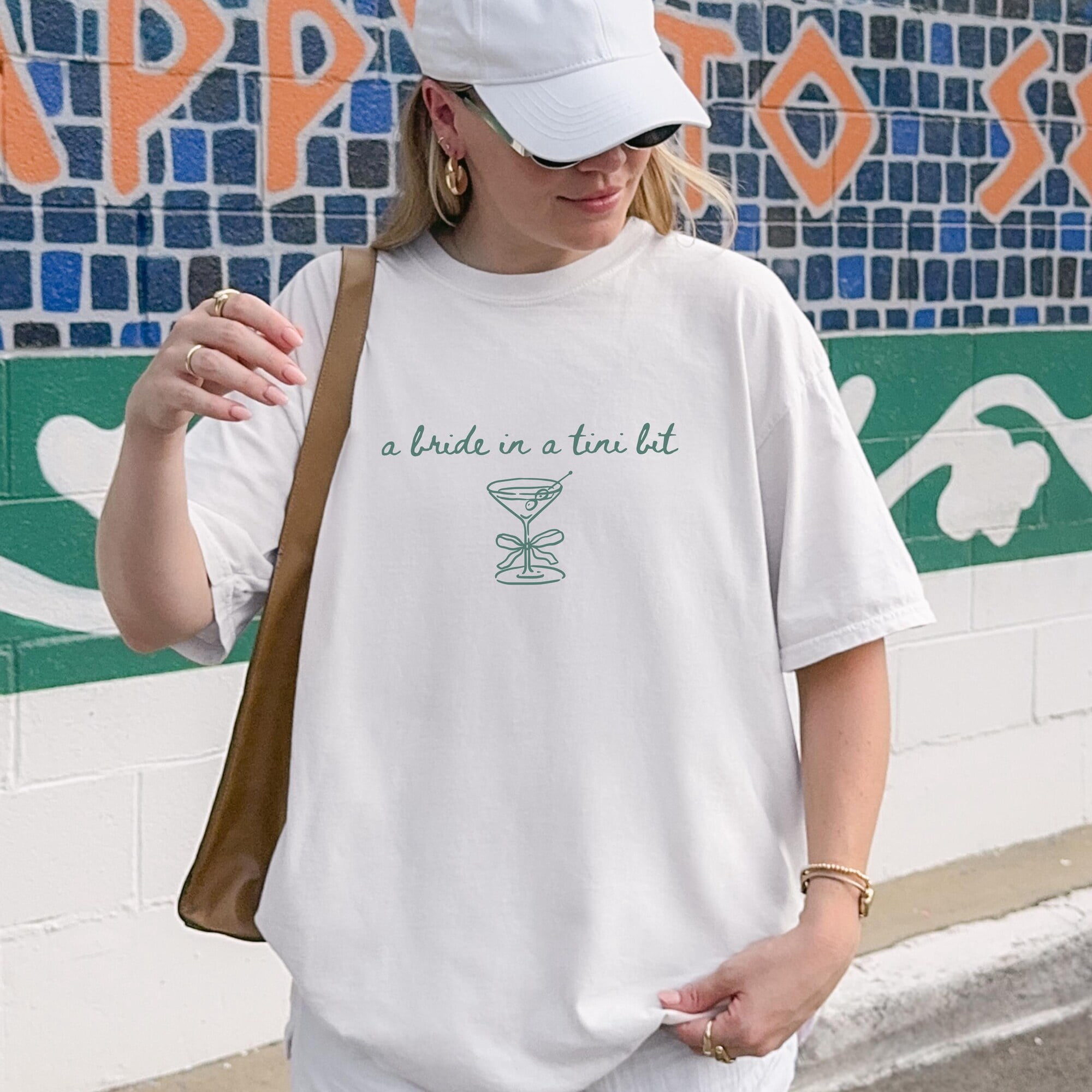 A Bride in a Tini Bit Shirt Martini Bride Tshirt Bachelorette Party Tee ...