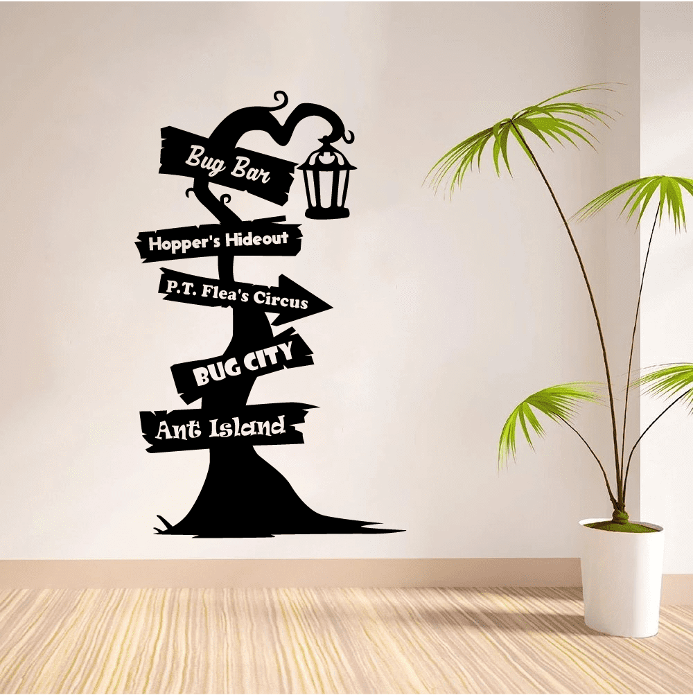 A Bugs Life Pathway Map Sign Signage Cartoon Cartoons Wall Sticker Art ...