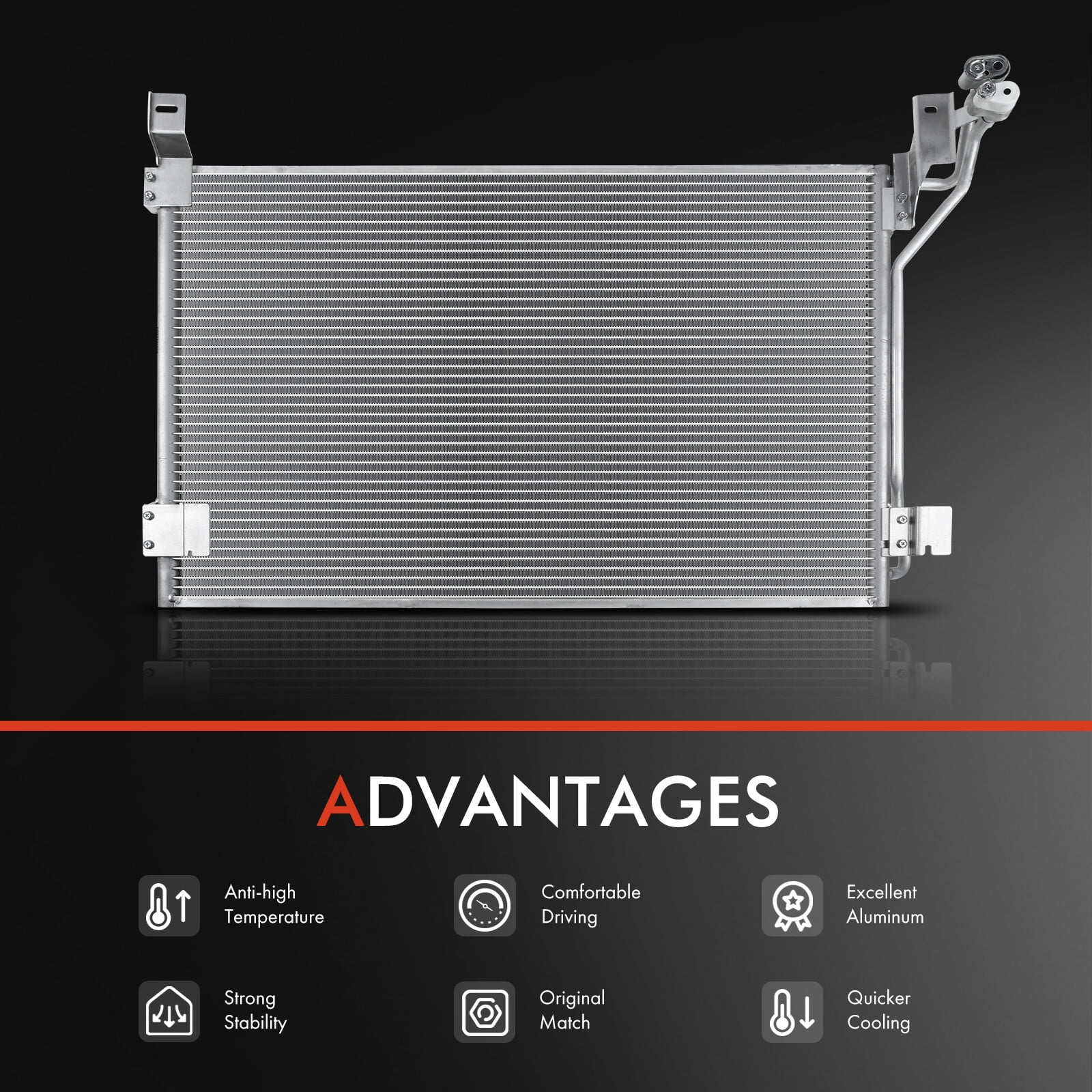 A/C AC Condenser With Bracker For Ford Crown Victoria Lincoln Town Car ...
