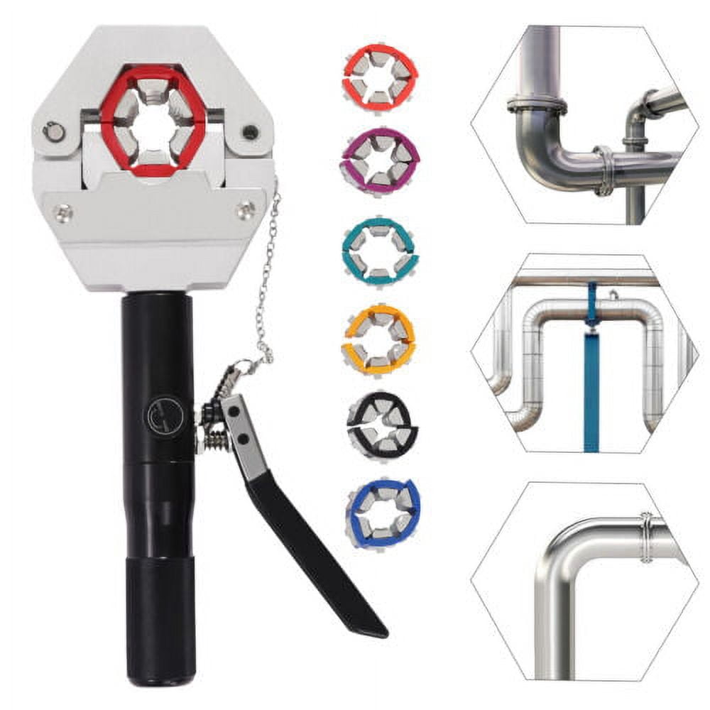 A/C AC Fuel Hose Line Crimper Crimping Tool Kit Contain #6 #8 #10 #12 ...