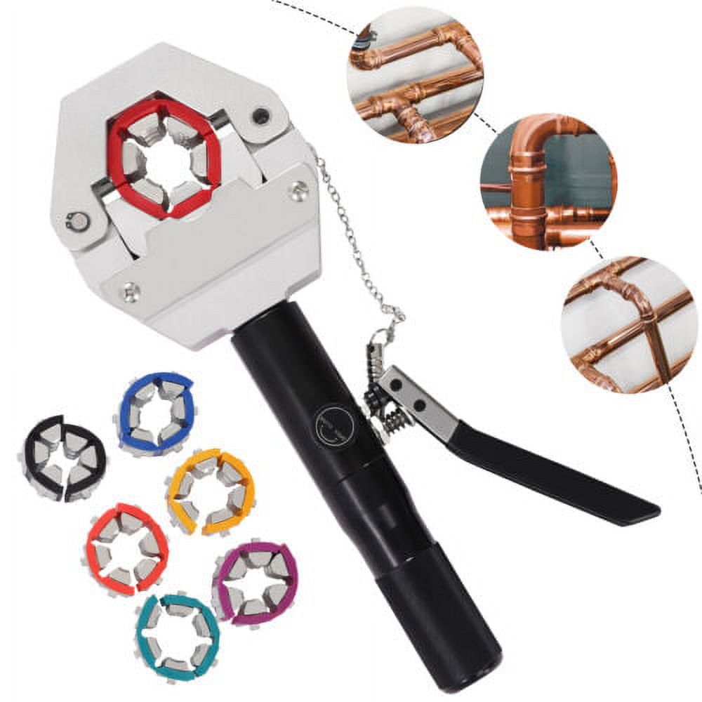 A/C AC Fuel Hose Line Crimper Crimping Tool Kit Contain #6 #8 #10 #12 ...