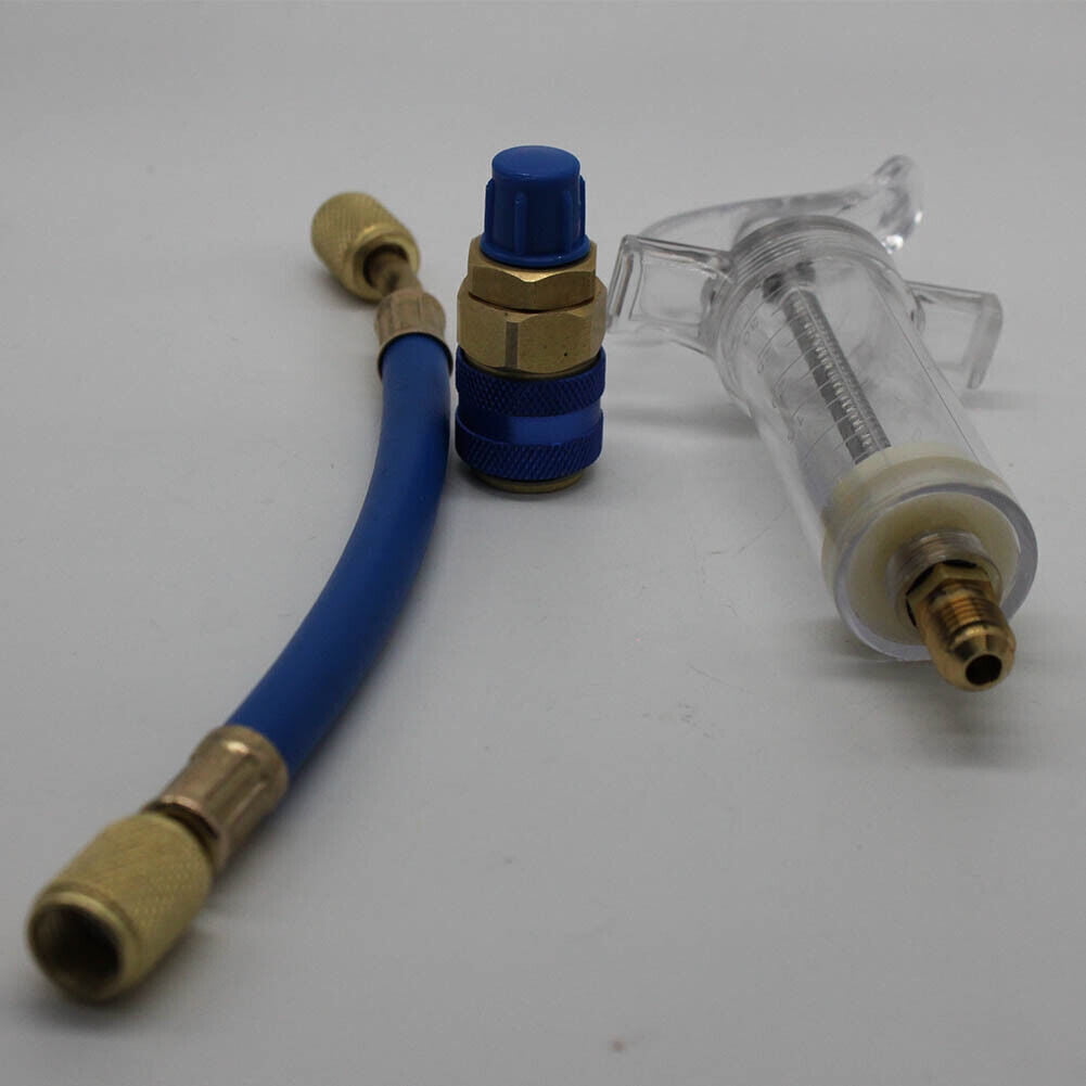 A/C AC Oil And Dye Injector With R-134a Snap Quick Coupler 1/4" SAE ...