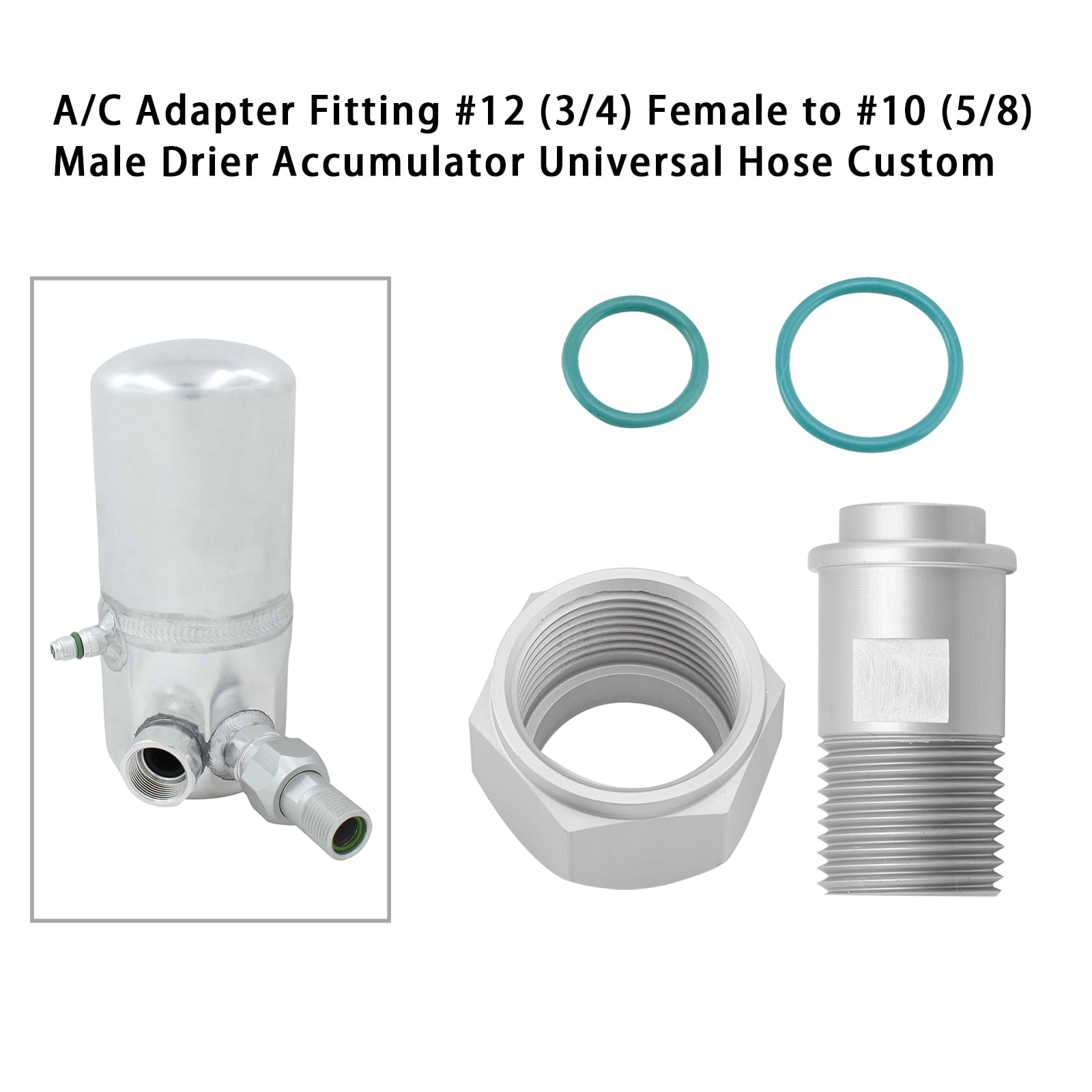 A/C Adapter Fitting #12 (3/4) Female to #10 (5/8) Male Drier ...