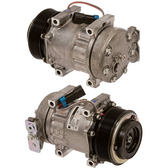 A/C COMP AND CLUTCH; SD7H15SHD; PV8 119mm; 12V; VERT PAD; 90 DEGREE ...