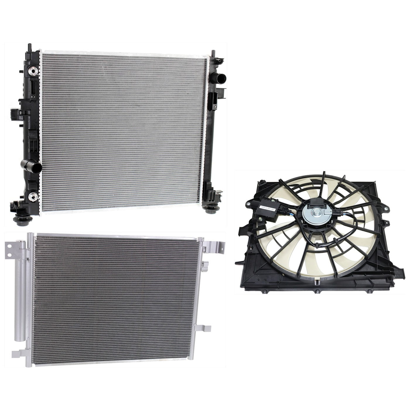 A/C Condenser & Cooling Fan Kit for Cadillac for ATS 2013-2015 ...