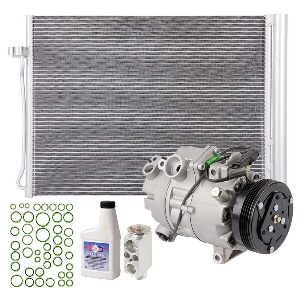 A/C Kit w/ AC Compressor Condenser & Drier For BMW X5 6-Cyl 2007 2008 ...