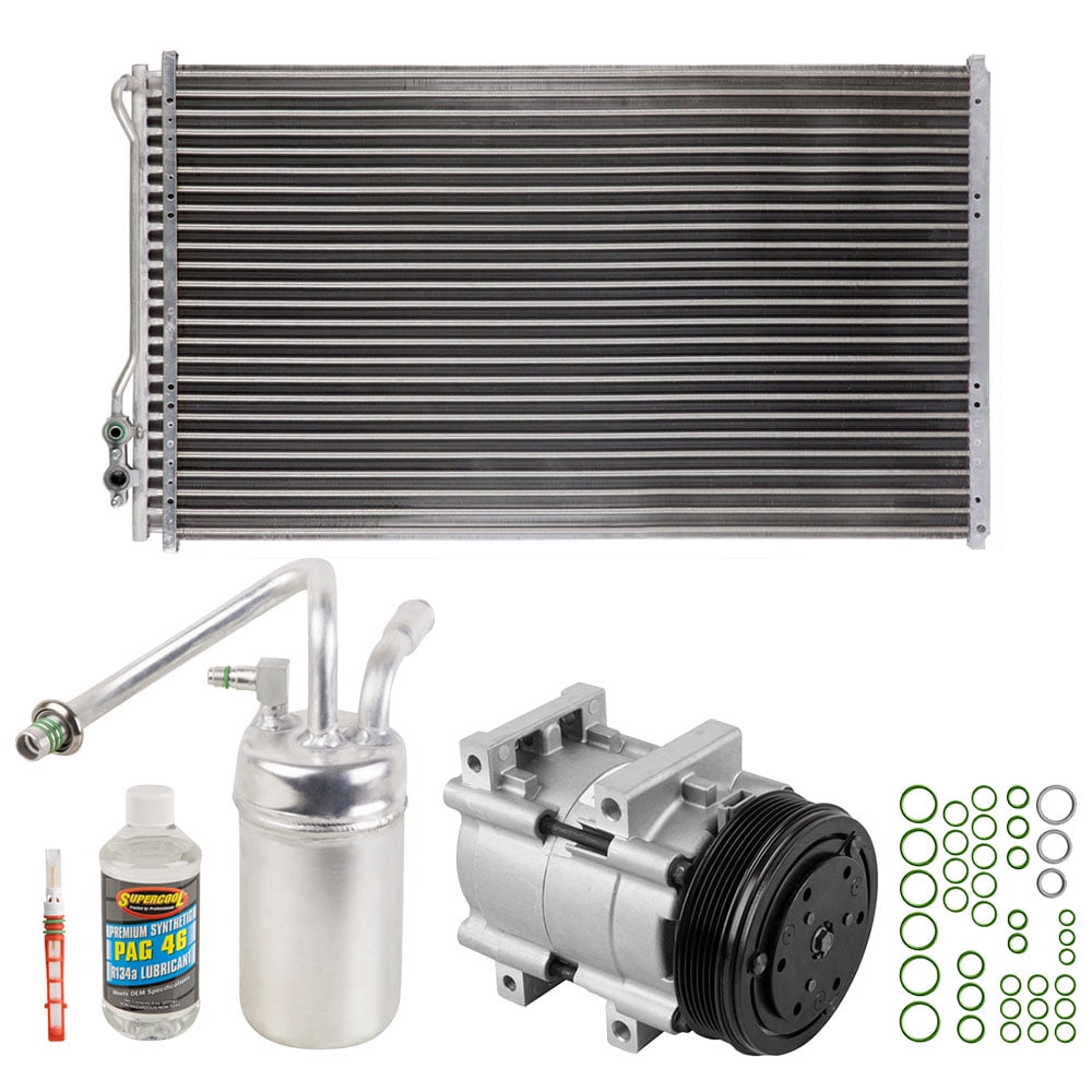 A/C Kit w/ AC Compressor Condenser & Drier For Ford Mustang V6 1999 ...