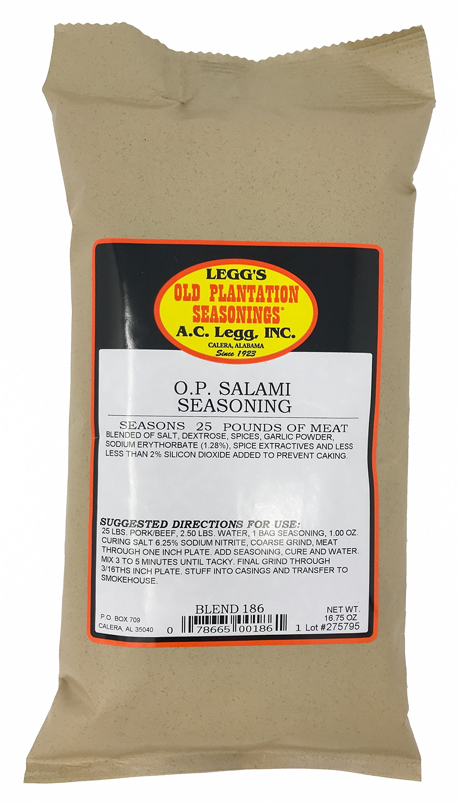 A.C. Legg - OP DHF10 Salami Seasoning, 16.75 Ounce - with Cure ...